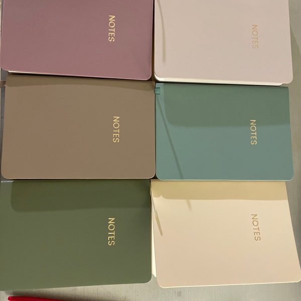 Pastel Soft Cover Notebook, Notepad PU Leather Cover, Portable Diary ...