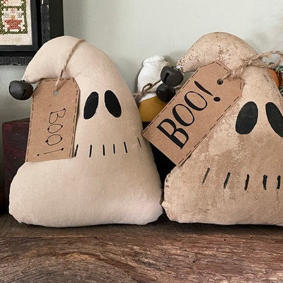 DIGITAL FILE Halloween Fall Primitive Grungy Ghost Ornies Printable ...