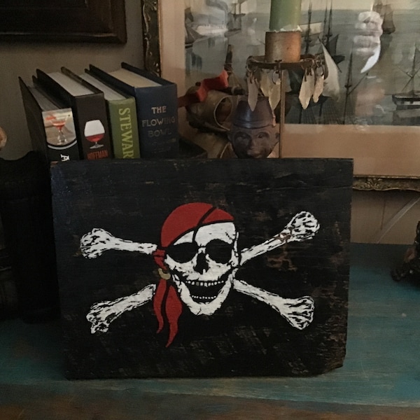 Custom Hand-painted Wood Pirate Sign - Etsy