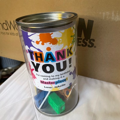 Paint Bucket Label Art Party PRINTED - Etsy