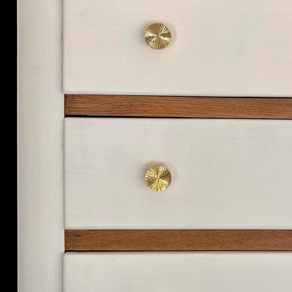 Hammered Solid Brass Round Knobs, Round Cabinet Knobs, Modern Drawer Knob Handles, Furniture ...