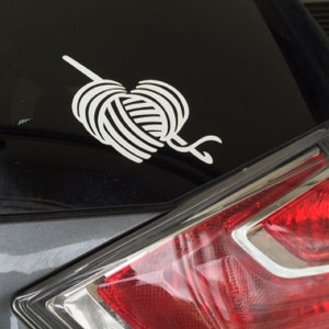 Crafty Knitting Car Decals, Laptop Decal, Vinyl Stickers for Your Car ...