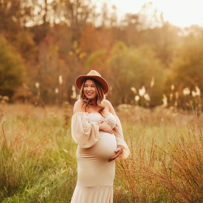 New Two Piece Open Belly Convertible Style-pregnancy Dress-mommy to Be ...
