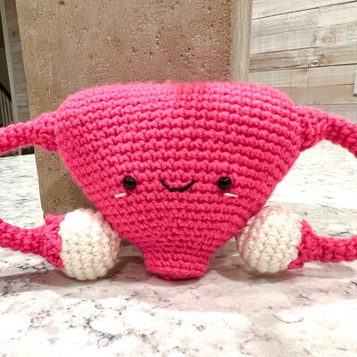 Anatomical Uterus Crochet Pattern PATTERN ONLY Instant DOWNLOAD ...