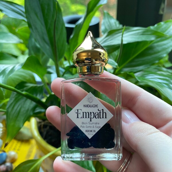 EMPATH PROTECTION Crystal Infused Natural Perfume Oil With Black ...