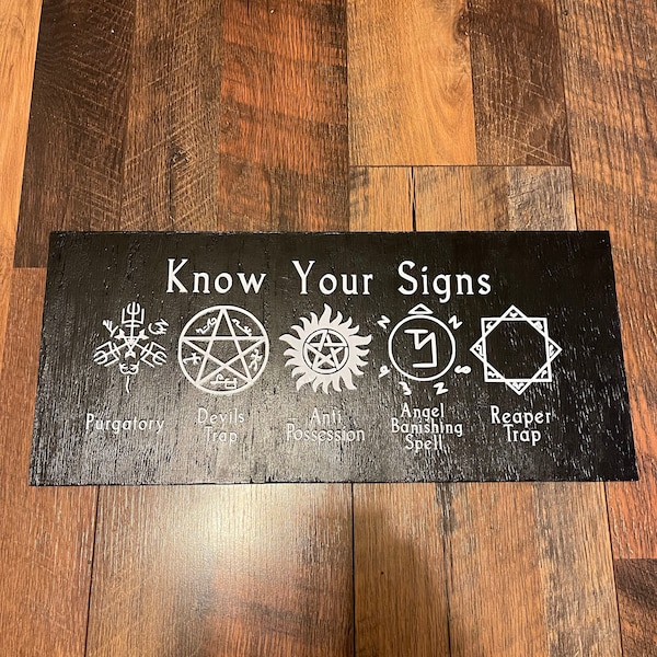 Supernatural Inspired Know Your Signs SVG Cut File - Etsy
