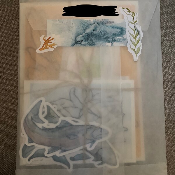 Ocean Sicker Pack- 54 Stickers, 3 Pages of Kiss-cut Stickers, Whales ...