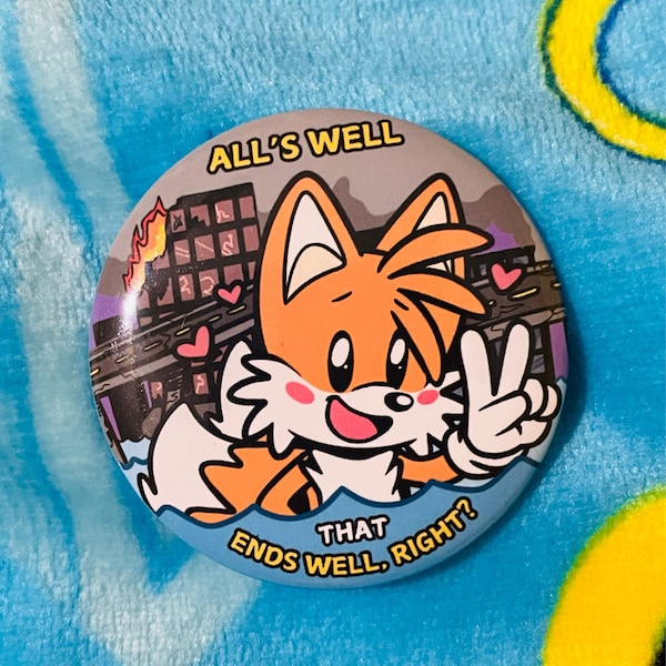 Sonic Badges 2 INCH - Sonic, Shadow, Tails, Knuckles, Omochao Funny ...