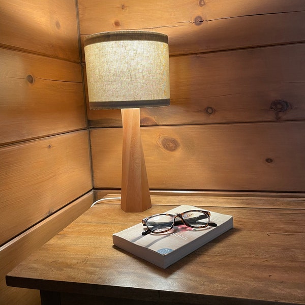 Table Lamp DISTORTION | Wood Table Lamp | Bedside Lamp | Wooden Lamp ...