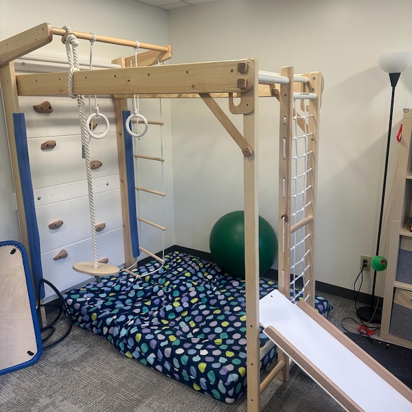 Foldable Indoor Playground, Swedish Ladder, Indoor Playhouse, Jungle ...