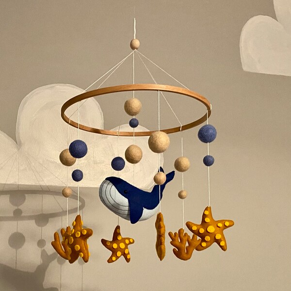 Ceiling Mobile for Nursery Room of Baby Boy or Baby Girl in Woodland ...