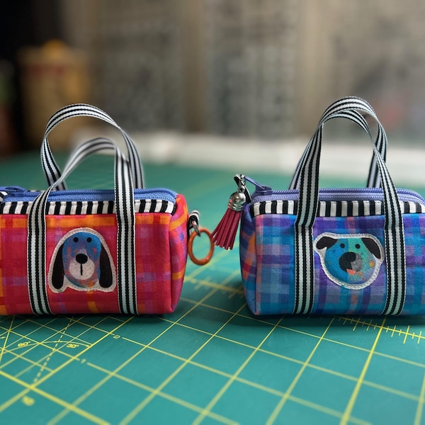 Tiny Duffle Pattern - (PDF FORMAT) Miniature Zippered Keychain, Bag ...