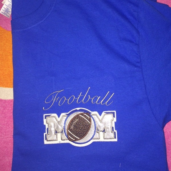 Football Mom Embroidery Applique Design - Etsy