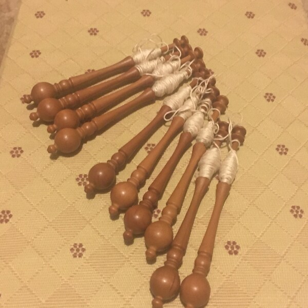 Bobbin Lace Bobbins by the Dozen - Old Dutch Style in Pear Wood Styles ...
