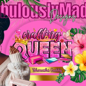 Crafting Queen Png Sublimation Design Download, Happy Crafter Png ...