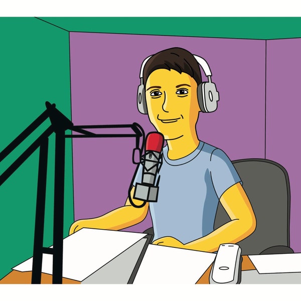 Radio Personality Gift - Custom Portrait as Yellow Cartoon Character ...