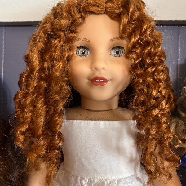 Custom Doll Wig for Minifee 1/4 BJD Dolls- "tan Caps" 6-7" Head Size of ...