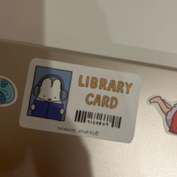 Cute Snoopy Miffy Peanuts Reading | Library Card Stickers - Glossy ...