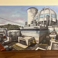 CS2 Overpass Landschaft Ölgemälde | CS GO Merch | ZGO Art | CS2 Gaming ...