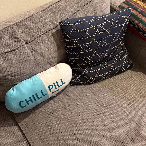 Chill Pill Decorative Throw Pillow Gift for Home, Apartment, Dorm Room ...