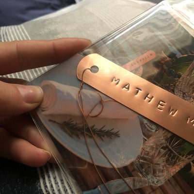 Personalised Name Tags, Copper Name Tag, Hand Stamped Place Card, Hand ...