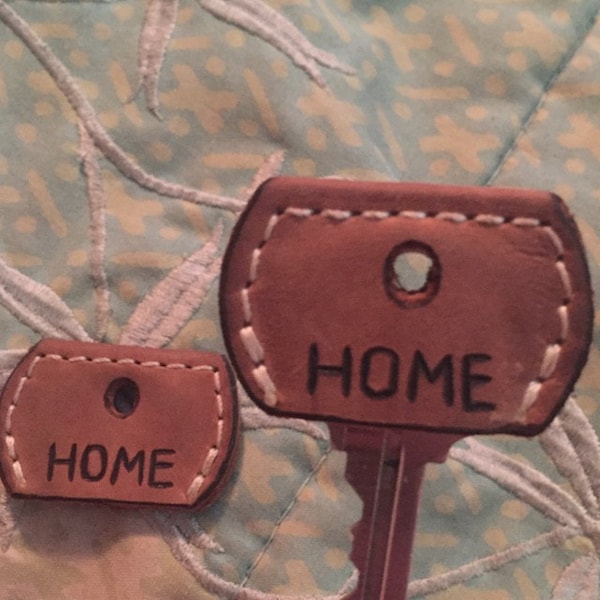 Personalized Set of Two- Leather Key Cover -key Topper -key Cap - Etsy