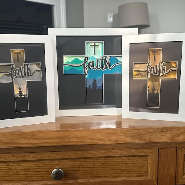 3D Faith Shadow Box SVG: Christian Cardstock Cut File (digital Download ...