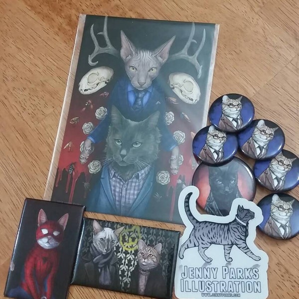 Hannibal Cats 4x6 Postcard - Etsy