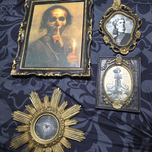 The Grief – Gothic Baroque Frame With Dark Fine Art Print | Occult Wall ...