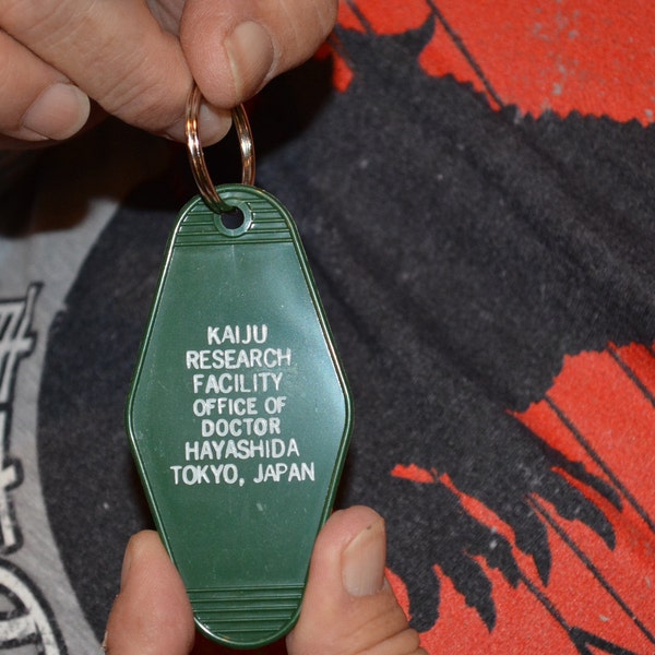 Godzilla Inspired "kaiju Research Facility" Keytag - Etsy