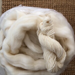 22 Lb Wholesale Wool Roving, Natural Un Dyed White Wool Top Fiber ...