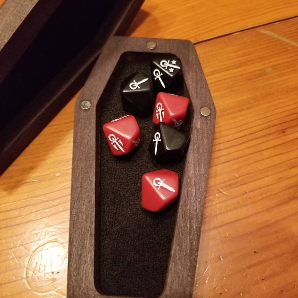 Wooden Dice Box Black Coffin | Vampire the Masquerade (vtm) - Etsy