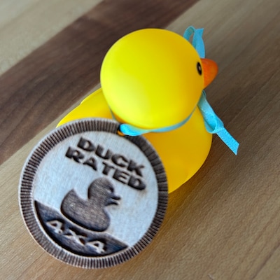 Duck Rated 4x4 Wood Tags and Rubber Ducks for Jeep Owners - Etsy