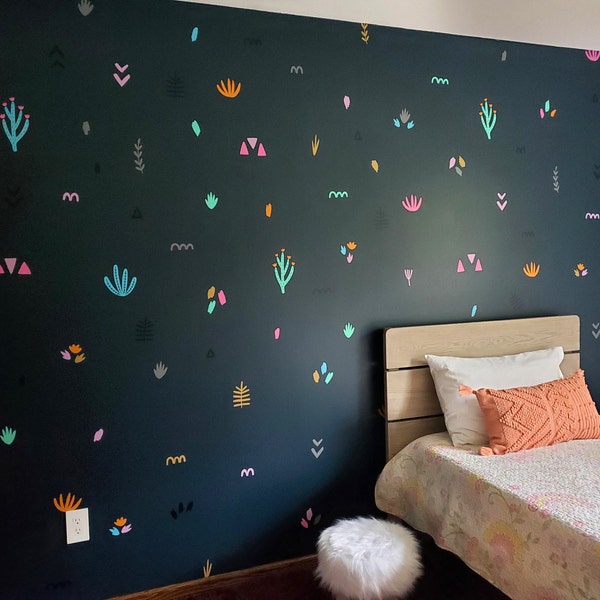 Abstract Pattern Wall Decals Abstract Wall Decor, Modern Wall Art, Wall ...