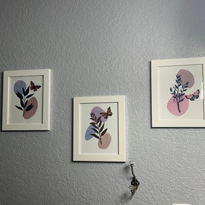 Sage Green Blush Pink Print Set of 6, Botanical Gallery Wall Set ...