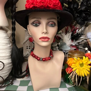 Artistic Vintage Fiberglass Adult Female Smiling Costume Mannequin Head ...