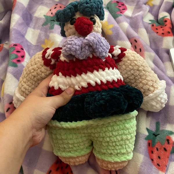Clown Amigurumi Handmade Plush Handcrafted Clowncore/kidcore Plushy ...