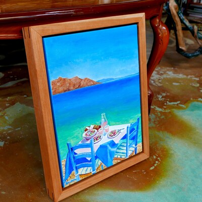 Ambrosia Maple Floater Frame for Art in Custom Sizes Handmade Gift ...
