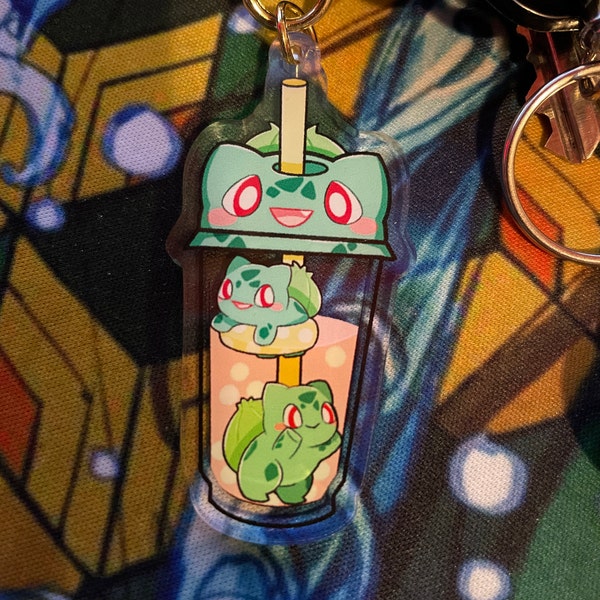 Bulbasaur Boba Keychain - Etsy