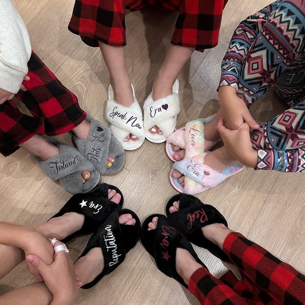 Personalized Girls Slippers for Kids Ages 3 to 10 Years - Non-skid ...
