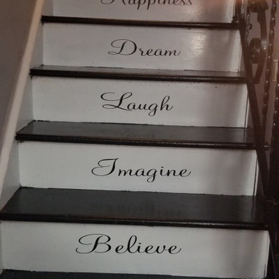 Inspiration Quotes Stair Riser Decals, Stair Decals, Stair Stickers ...