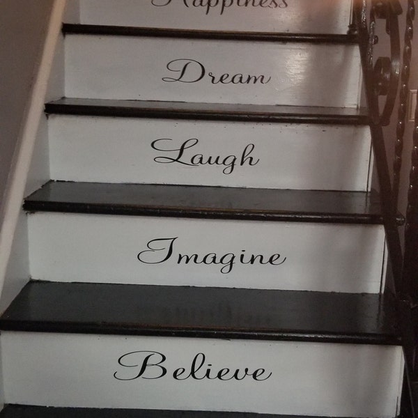Inspiration Quotes Stair Riser Decals, Stair Decals, Stair Stickers ...