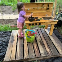 Centered Working Sink Mud Kitchen With Oven | Cedar Play Kitchen for ...