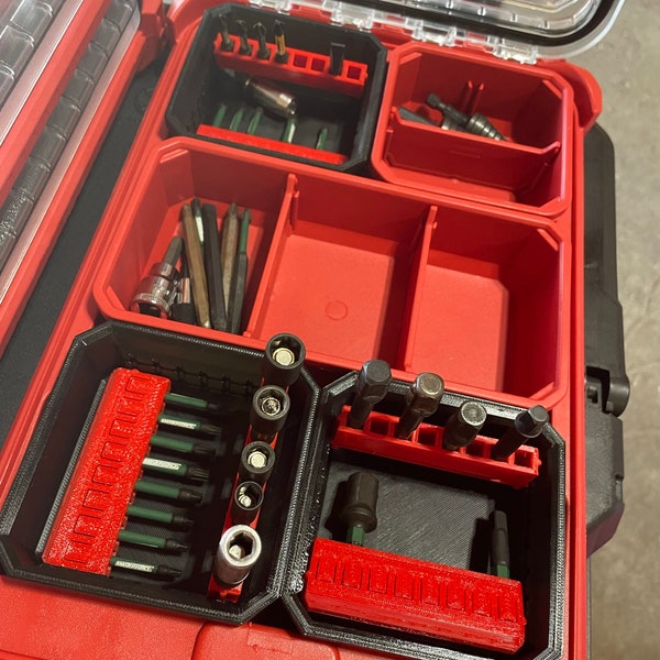 Milwaukee PACKOUT Square Bit Bin - 104 Ct Bit Holder for Low-profile ...