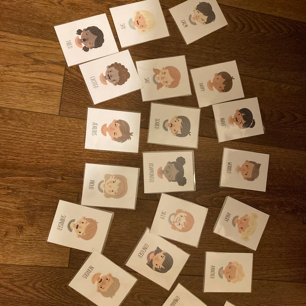 EDITABLE Emotion Flashcards, Feelings Flash Cards, Montessori Materials ...
