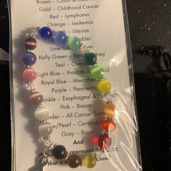 All Cancers Awareness Bracelet - Etsy