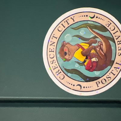 Crescent City River Otter Postal Service Holographic Sticker, HOSAB ...
