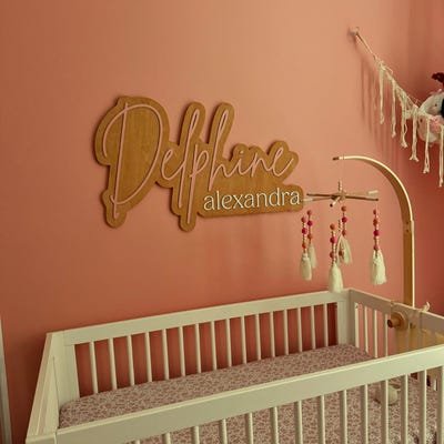 Small Name Sign, Nursery Name Sign, Wood Cutout Name Sign, Small ...