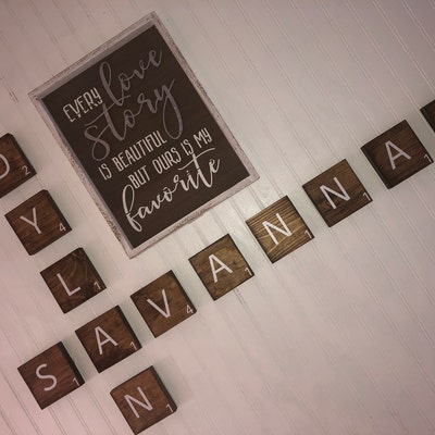 Multi Color Scrabble Tiles Oversized Scrabble Tiles Blocks - Etsy