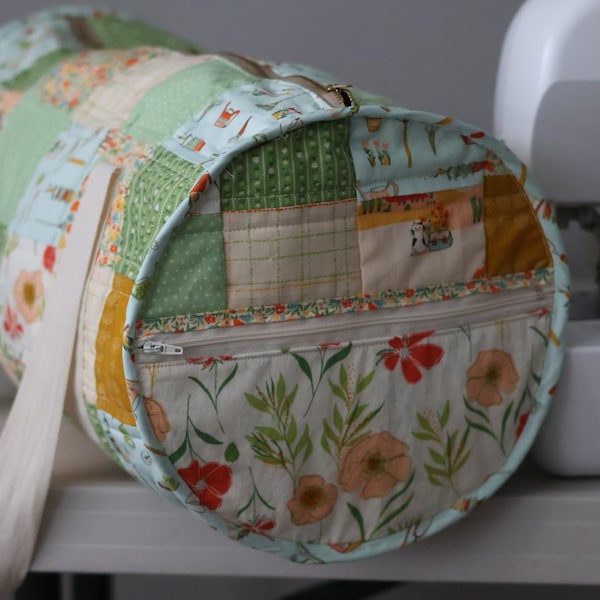 Happy Camper Duffle Bag Pattern - a Scrappy Quilted Duffle Bag Sewing ...